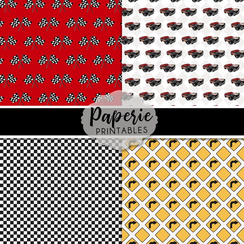 Race Car Digital Paper 12x12 Digital Scrapbooking Paper 40 - Etsy España