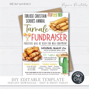 EDITABLE Tamale Fundraising Flyer Template, Tamale Charity Event Flyer ...