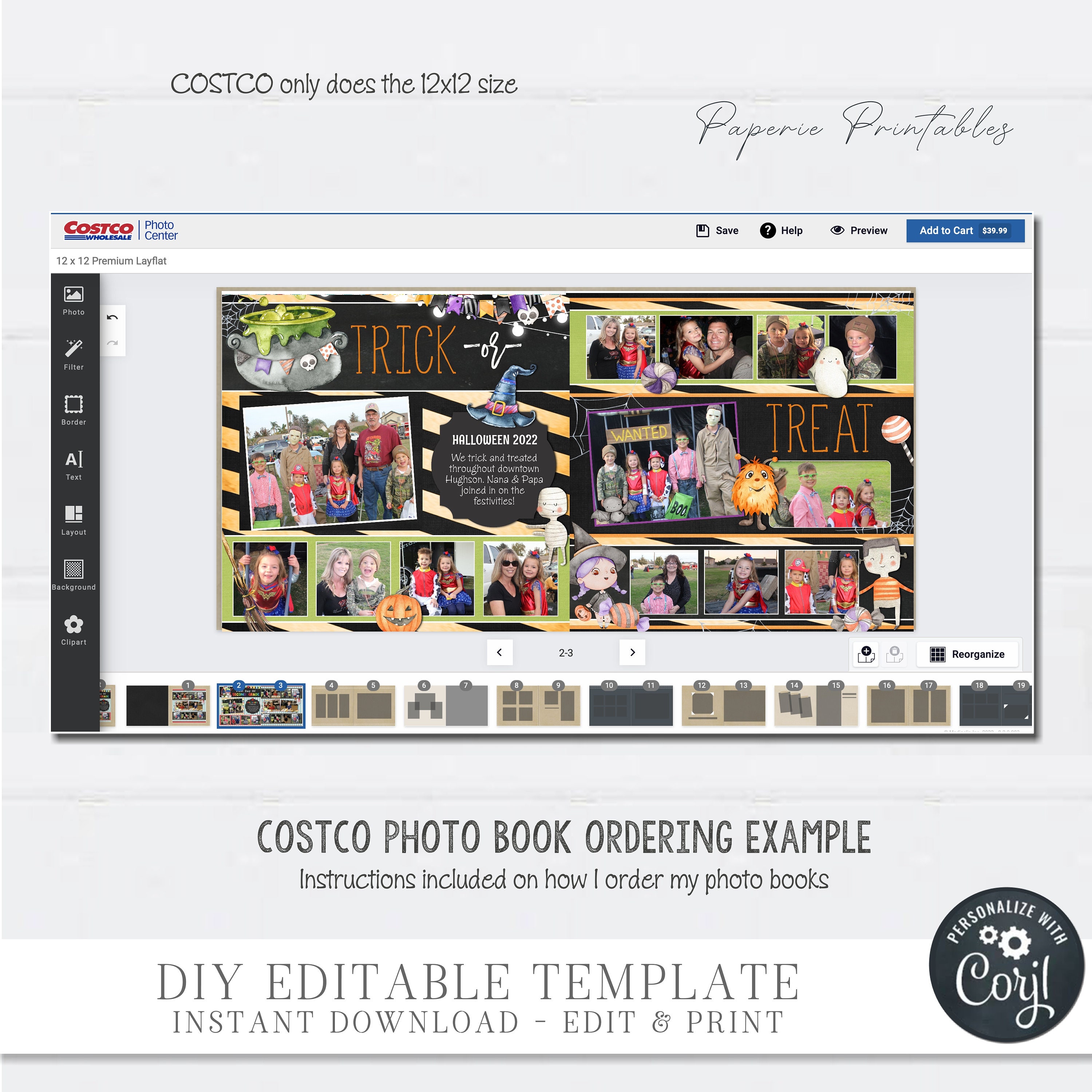 EDITABLE Scrapbooking Quick Pages Halloween Scrapbooking - Etsy