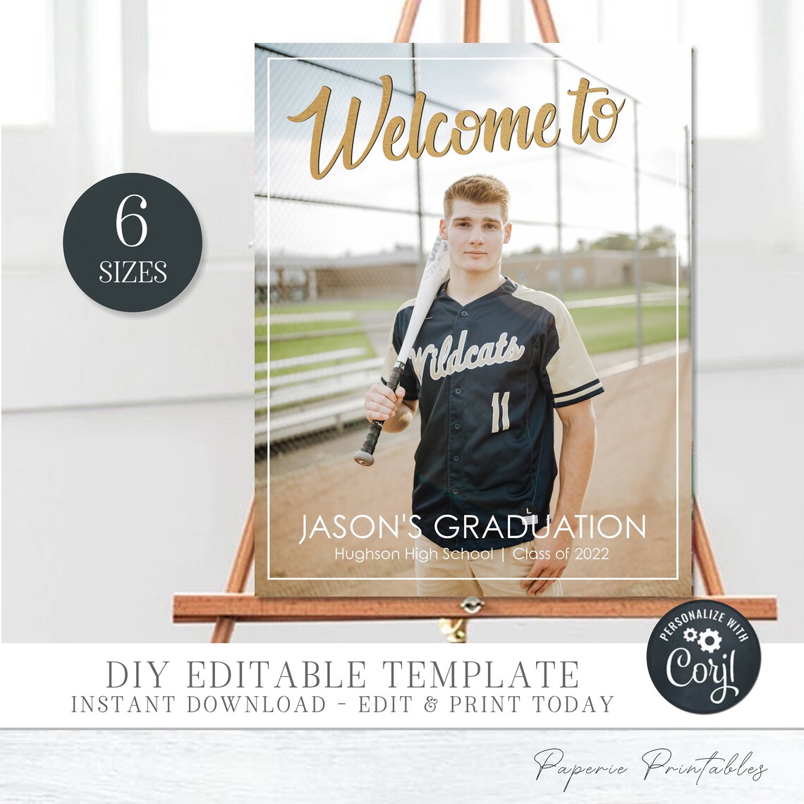 EDITABLE Graduation Welcome Sign Graduation Photo Sign - Etsy
