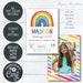 EDITABLE Rainbow Birthday Invitation, Siblings Rainbow Invitation ...
