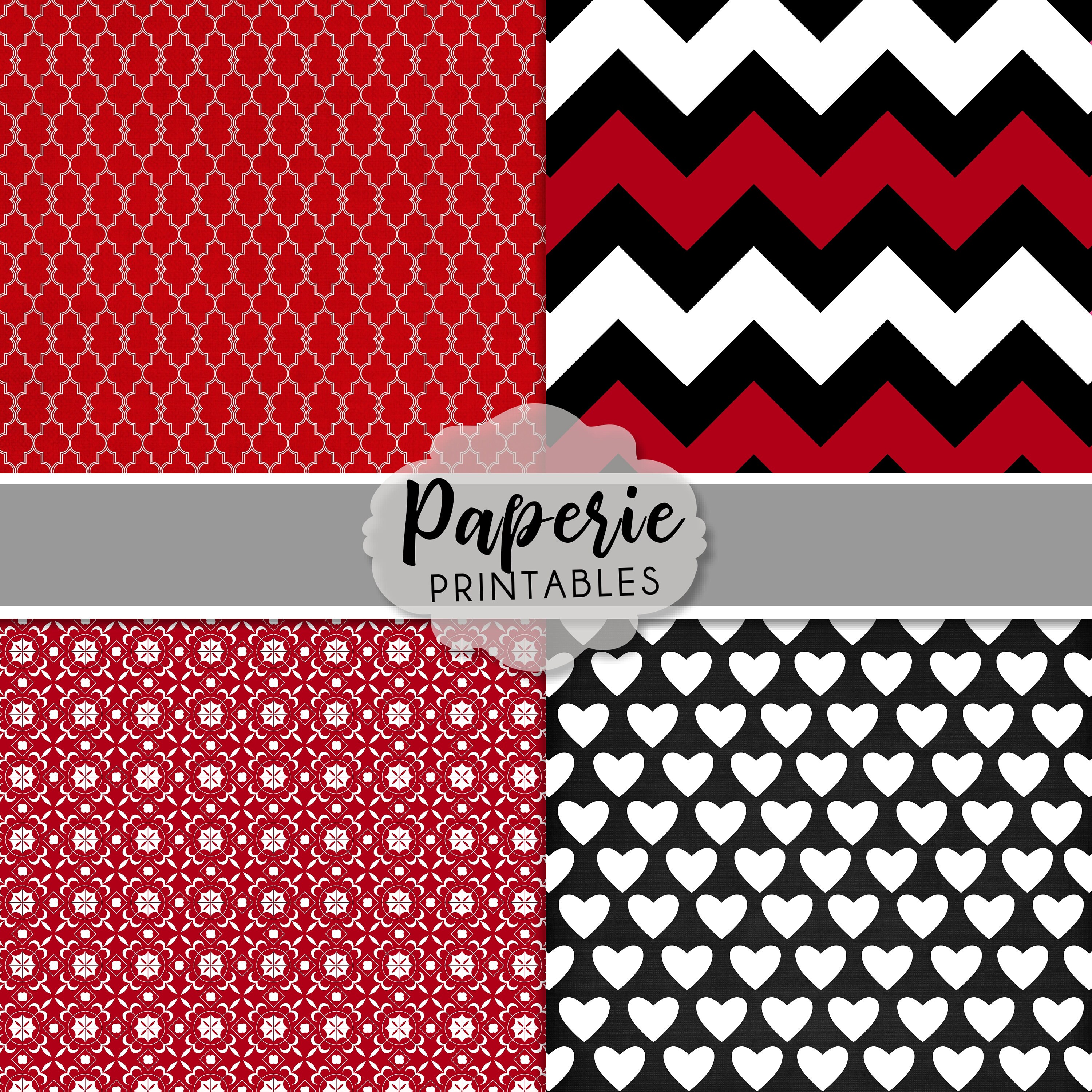 Love Pattern Digital Paper 12x12 Digital Scrapbooking Paper - Etsy