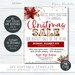 EDITABLE Christmas Sale Flyer, Holiday Sale Flyer, Christmas Printable ...