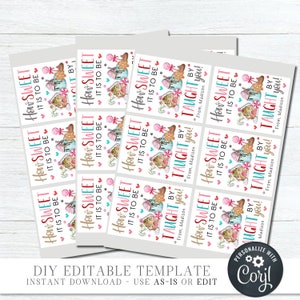 Editable Teacher Valentine's Day Tags: Sweet Treats Design (DIY Digital ...