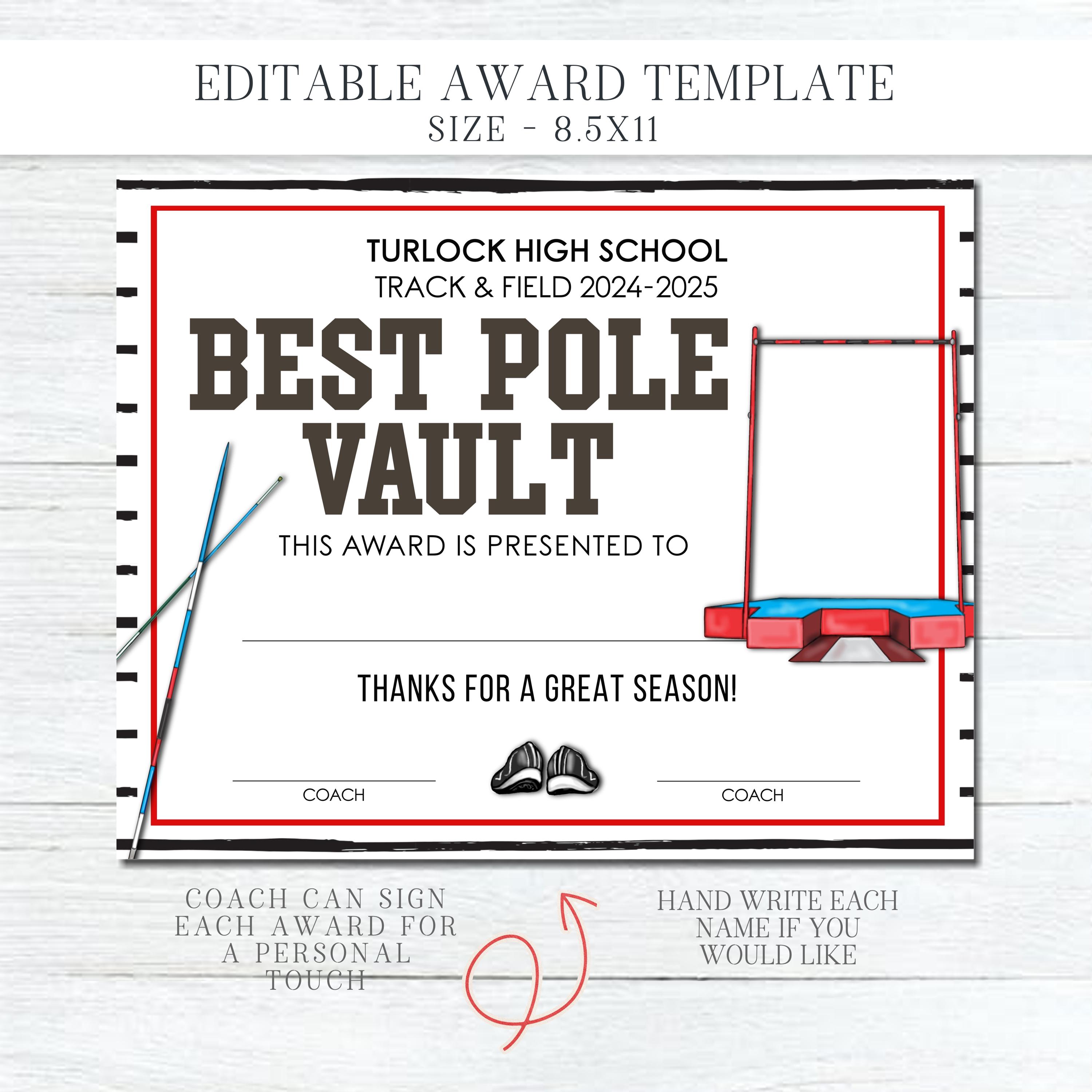 Editable Track and Field Award Certificates: DIY Printable (corjl) # ...