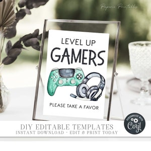 Editable Video Game Party Signs, Gaming Party Signs, Gaming Birthday ...