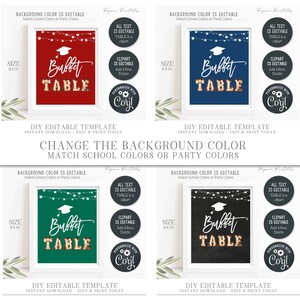 EDITABLE Graduation Food Tents, Graduation Decoration Food Tents ...