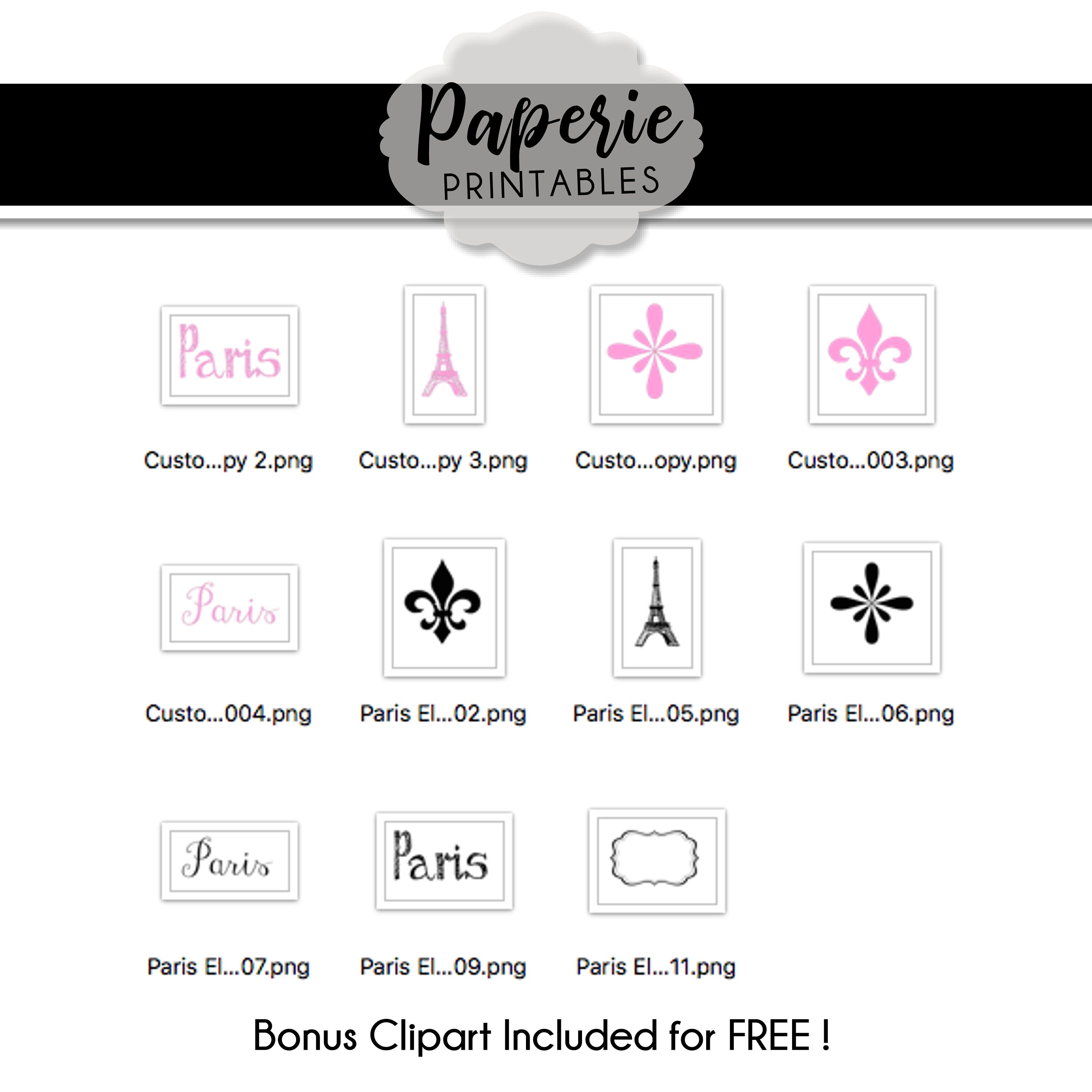 Paris Pattern Digital Paper 8.5x11 Digital Scrapbooking - Etsy