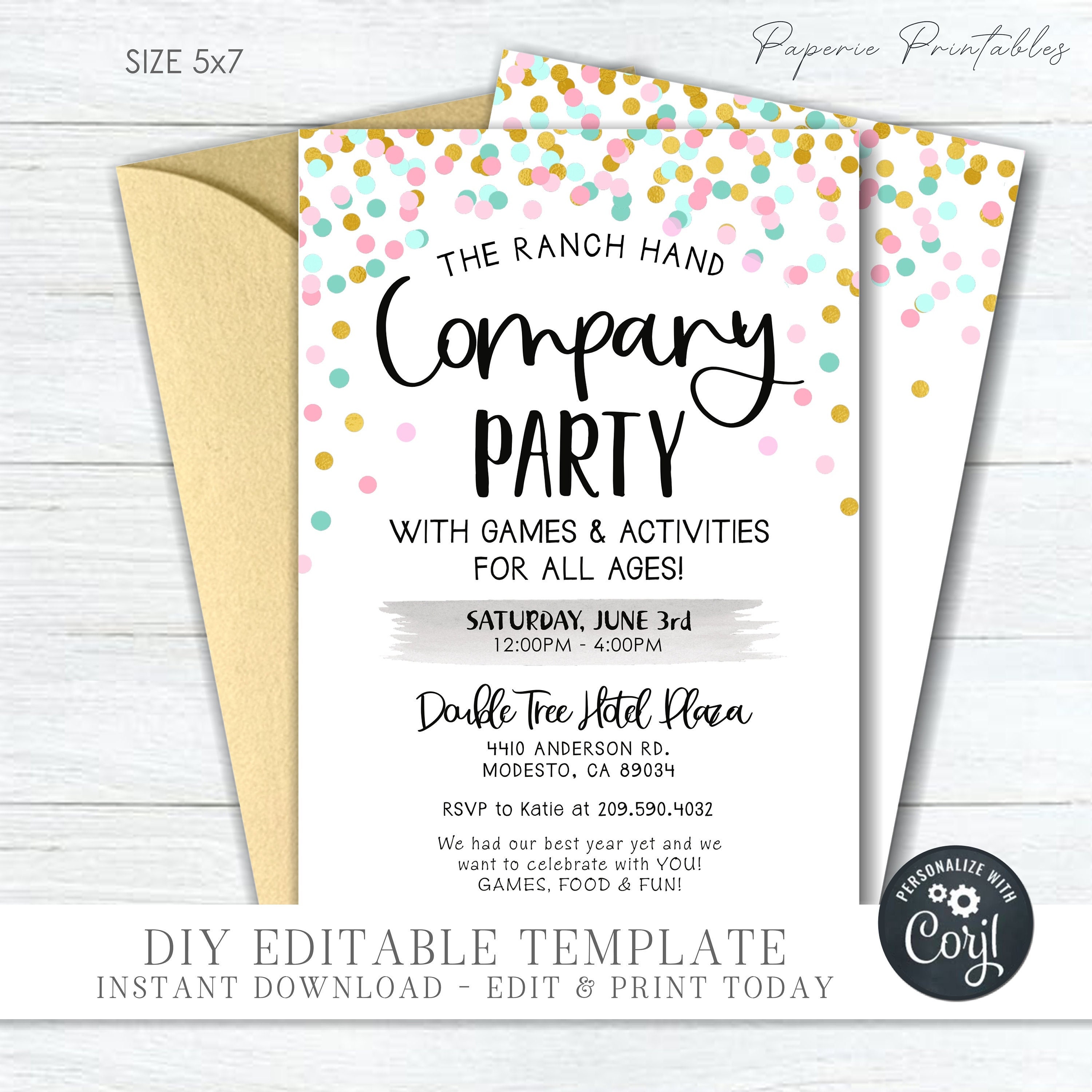 EDITABLE Company Party Invitation Client Appreciation Party - Etsy