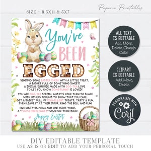 EDITABLE You've Been Egged Easter Game Printables, Easter Game, Easter ...
