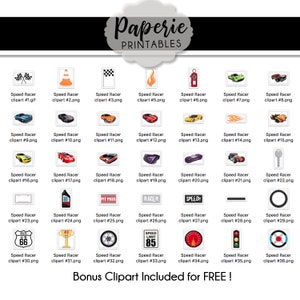 Race Car Digital Paper - 12x12 Digital Scrapbooking Paper - 40 Papers ...