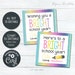 EDITABLE Bright School Year Teacher Gift Tag First Day of School ...