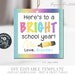 EDITABLE Bright School Year Teacher Gift Tag First Day of School ...