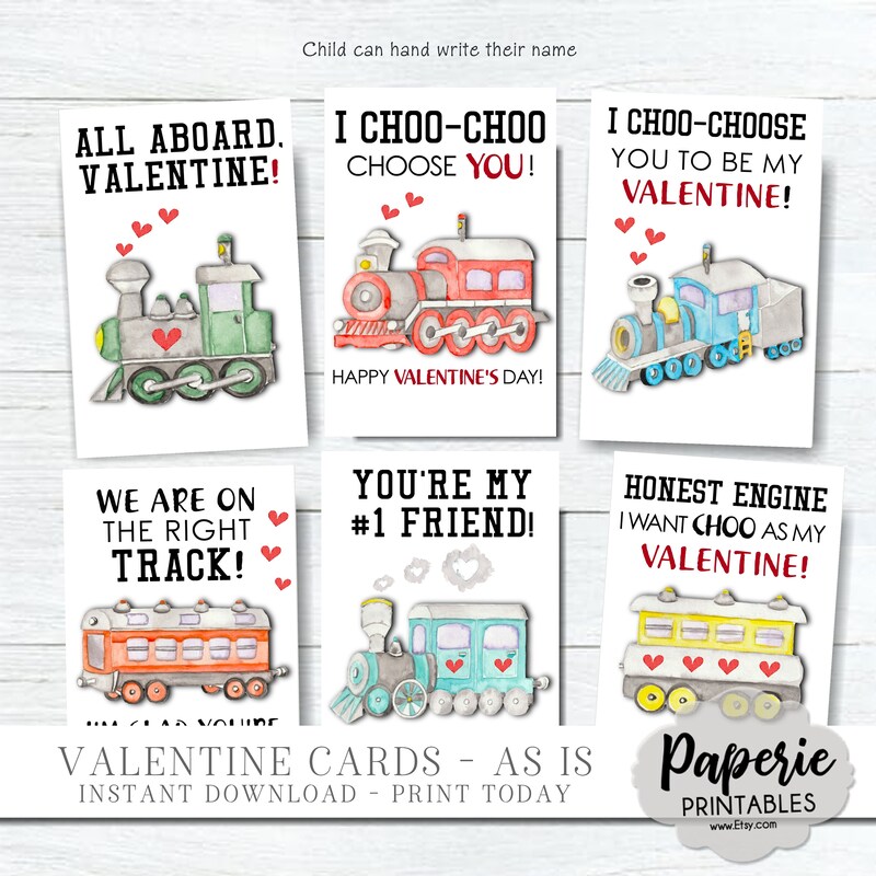 Train Valentine - Etsy