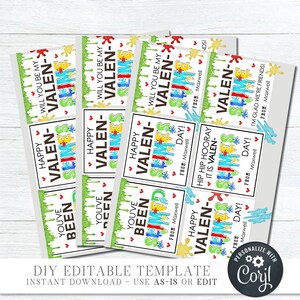 EDITABLE Slime Valentine Cards, Valen-slime Cards, School Valentine ...