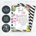 Editable Flamingo Birthday Thank You Card: Tropical Design (DIY Corjl ...