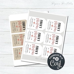 Editable Christmas Gift Tags - DIY Gift Tags - Merry Christmas Gift ...