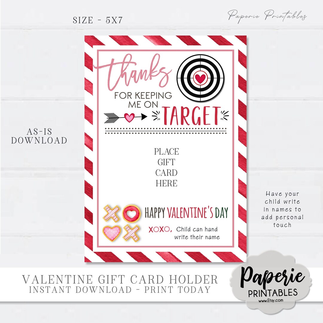 Valentine's Day Teacher Gift Card Holder, Thanks for Keeping Me on ...