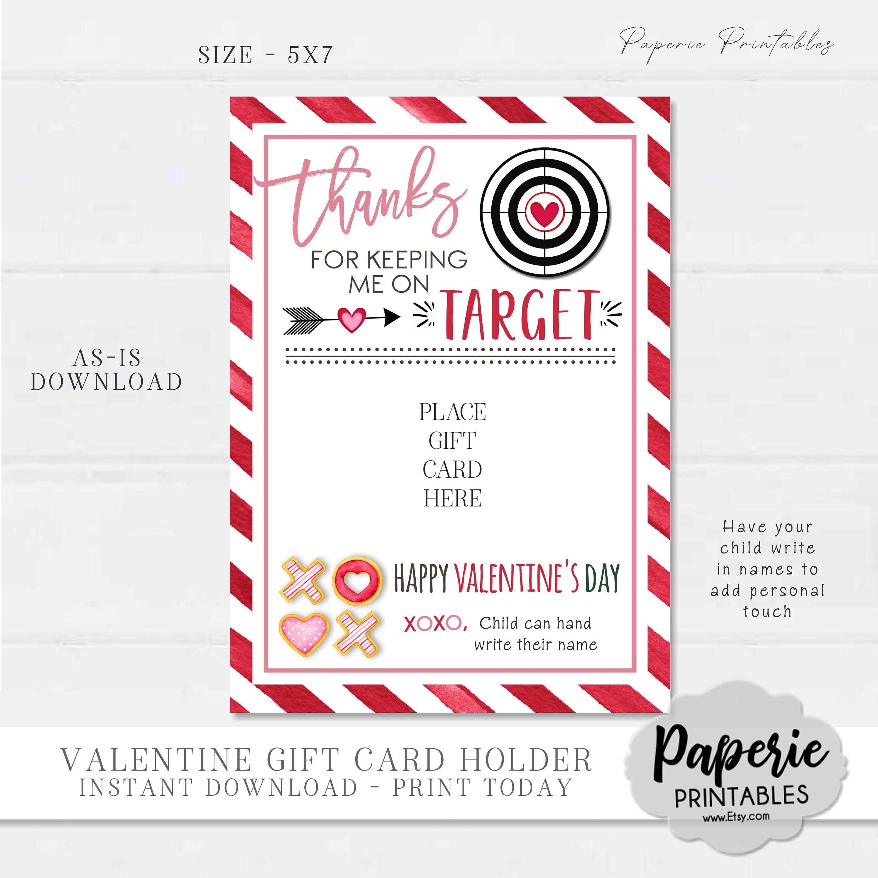 Valentine's Day Teacher Gift Card Holder, Thanks for Keeping Me on ...