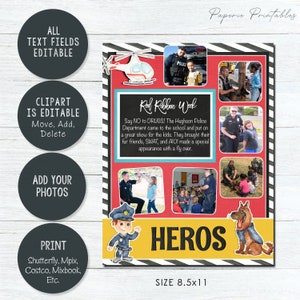 EDITABLE Police Scrapbooking Album Pages, Scrapbooking Quick Pages ...