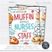 EDITABLE Muffin Nurse Appreciation Sign, Nurse Appreciation Breakfast ...