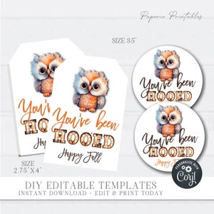 EDITABLE School Fall Game Printables, You've Been Hoo'ed Happy Fall ...