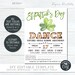 EDITABLE St. Patrick's Day School Dance Flyer, St. Patrick's Day Dance ...
