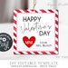Editable Happy Valentine's Day Tag, Valentine's Day Gift Tag, Valentine ...