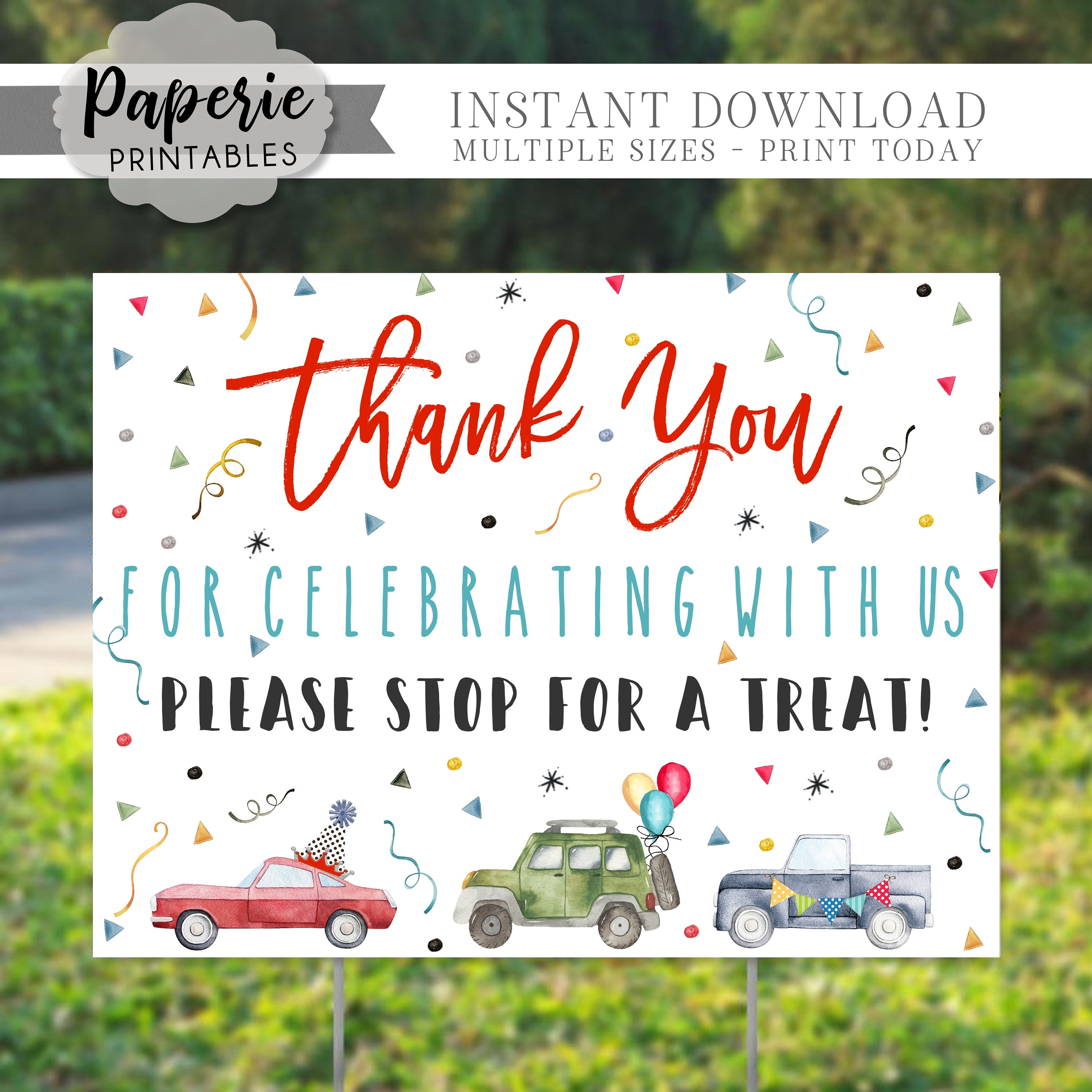 Drive By Birthday Parade Drive By Parade Sign Thank You | Etsy