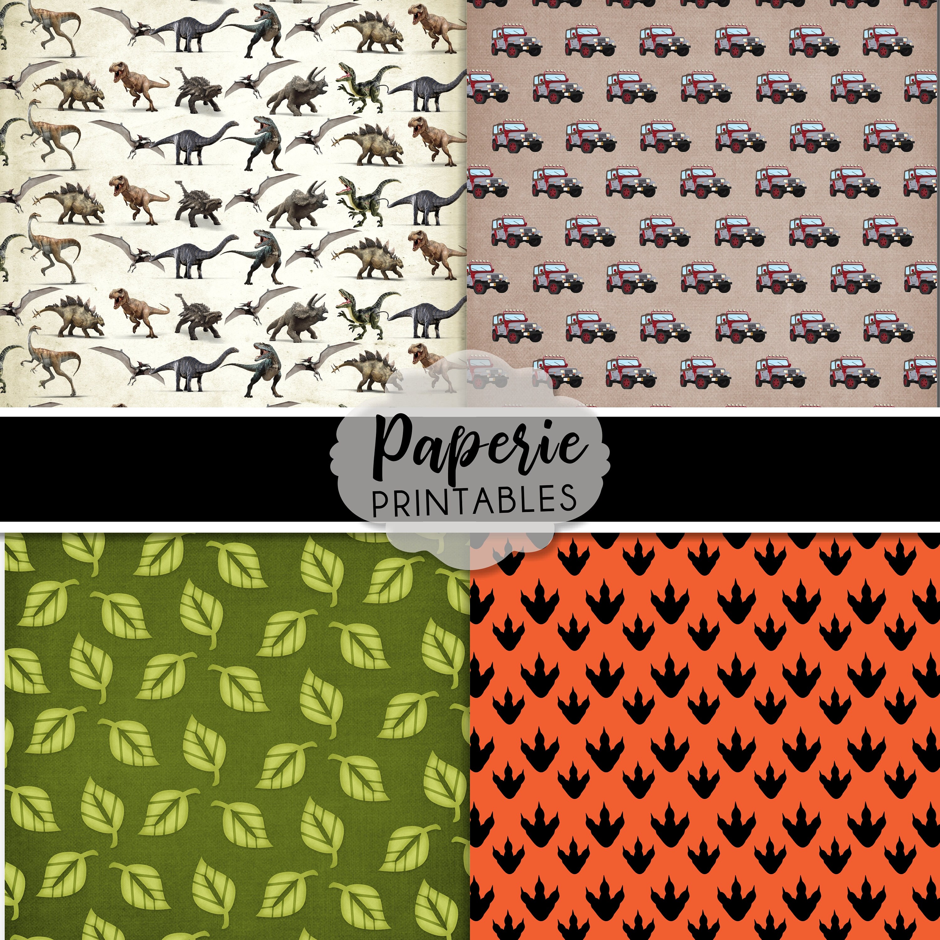 Dinosaur Digital Paper 8.5x11 Digital | Etsy