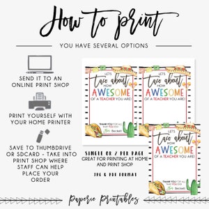 EDITABLE Taco About Teacher Appreciation Gift Card Holder, Teacher ...