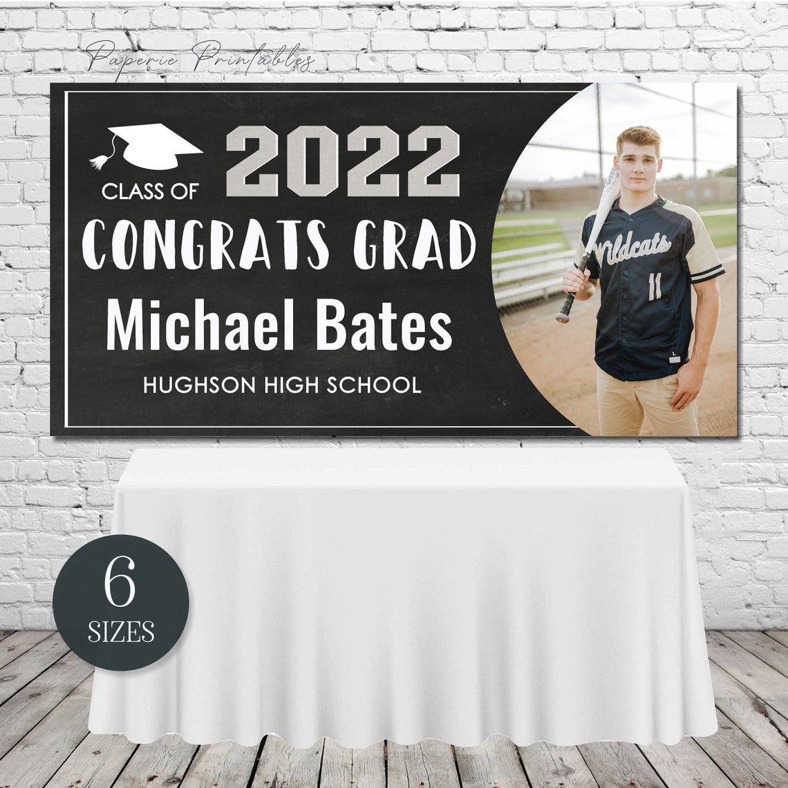 EDITABLE Graduation Banner Graduation Yard Sign Class of - Etsy