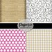 Pink & Gold Glitter Digital Paper: Scrapbook Patterns (12x12, Digital ...