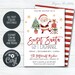 EDITABLE Secret Santa Gift Exchange Invitation Secret Santa Invitation ...