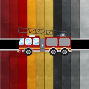 Firefighter Scrapbook Paper: 50 Digital Papers & Clipart (8.5x11 ...