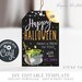 EDITABLE Halloween Tag Printable Halloween Favor Tags Happy Halloween ...
