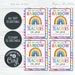 EDITABLE Rainbow Teacher Appreciation Gift Tag Grateful - Etsy