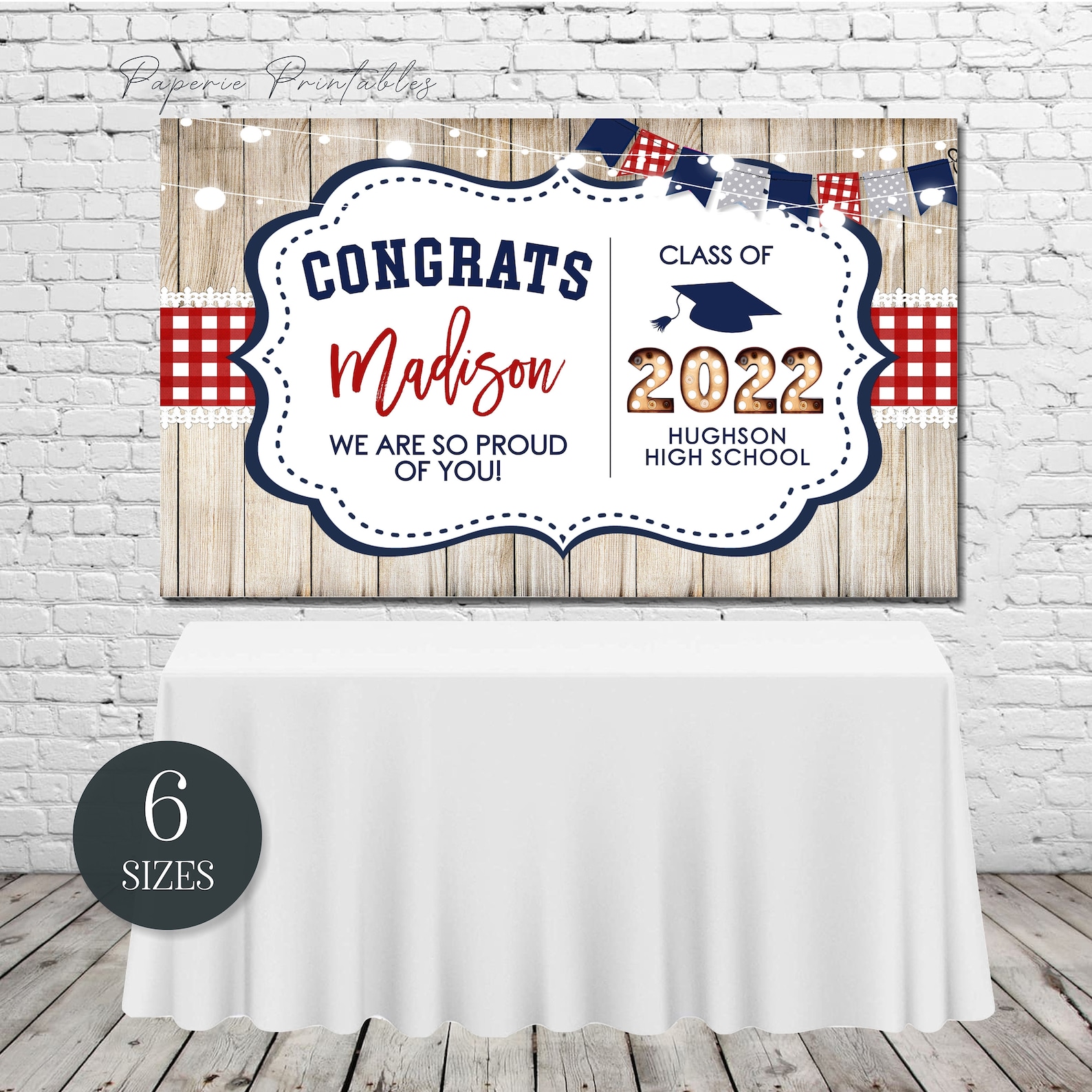 EDITABLE Graduation Backdrop Graduation Banner Class of 2022 - Etsy