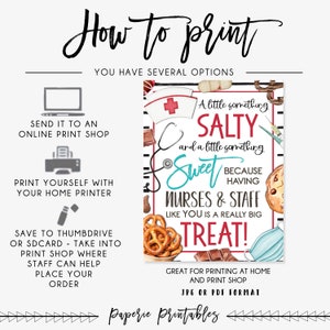 Sweet and Salty Nurse Appreciation Sign: Editable Corjl Template #NAF16 ...