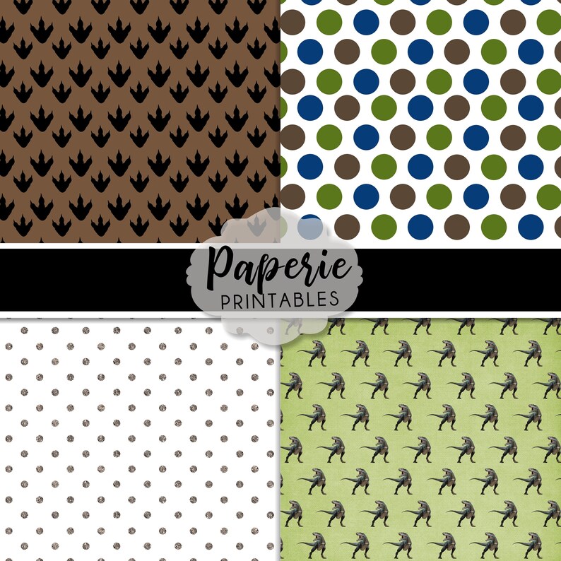 Dinosaur Digital Paper 8.5x11 Digital | Etsy
