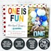 EDITABLE Twins First Birthday Invitation One is Fun Birthday Invitation ...