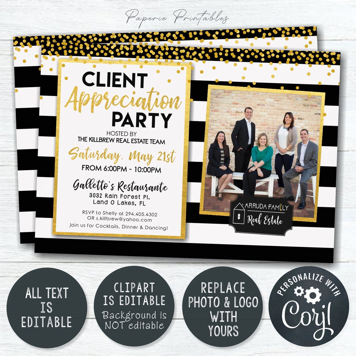 EDITABLE Client Appreciation Party Invitation Realtor - Etsy Hong Kong