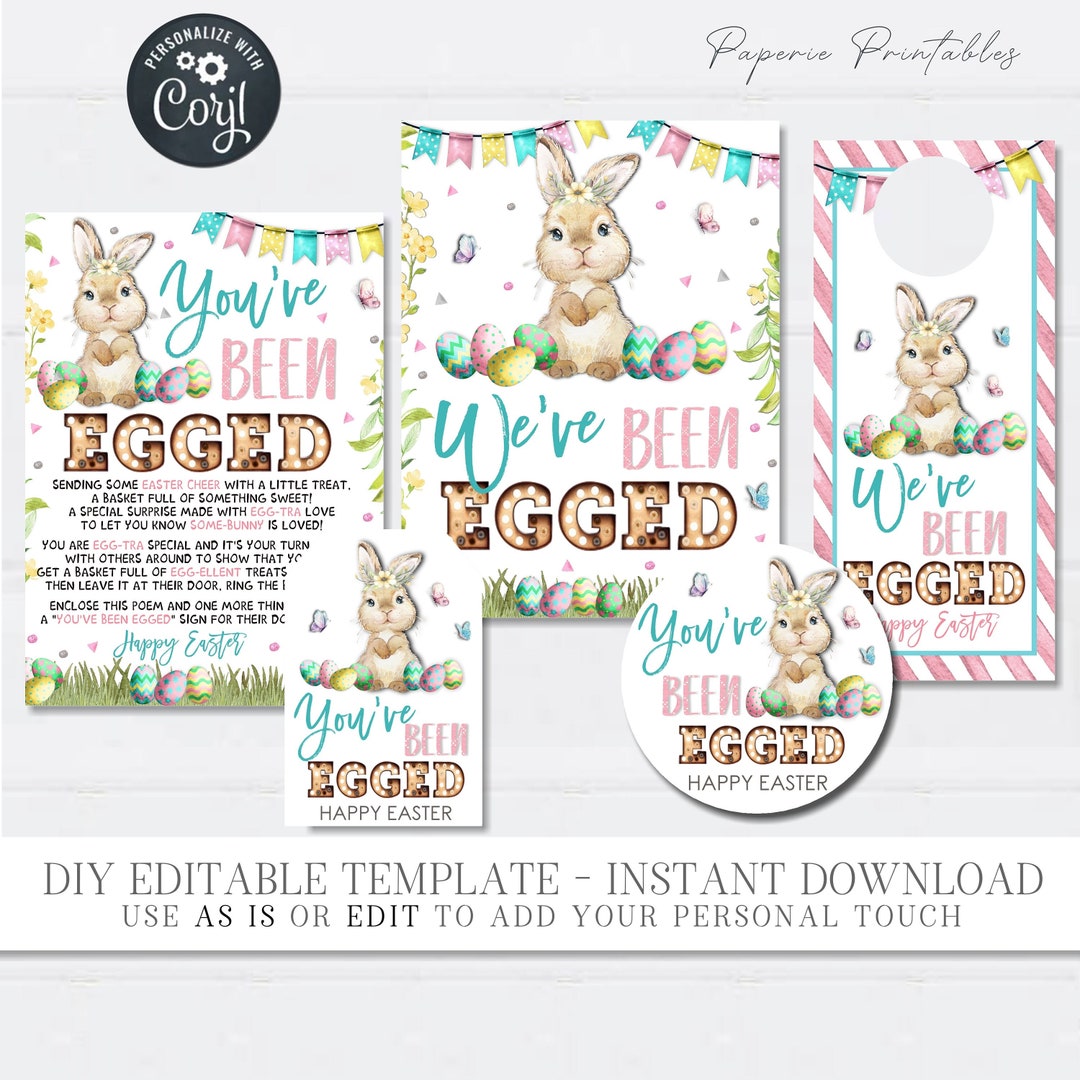 EDITABLE You've Been Egged Easter Game Printables, Easter Game, Easter ...