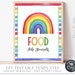 EDITABLE Rainbow Party Food Labels, Rainbow Food Table Sign, Rainbow ...