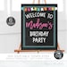 Editable Birthday Party Welcome Sign Kids Birthday Party - Etsy