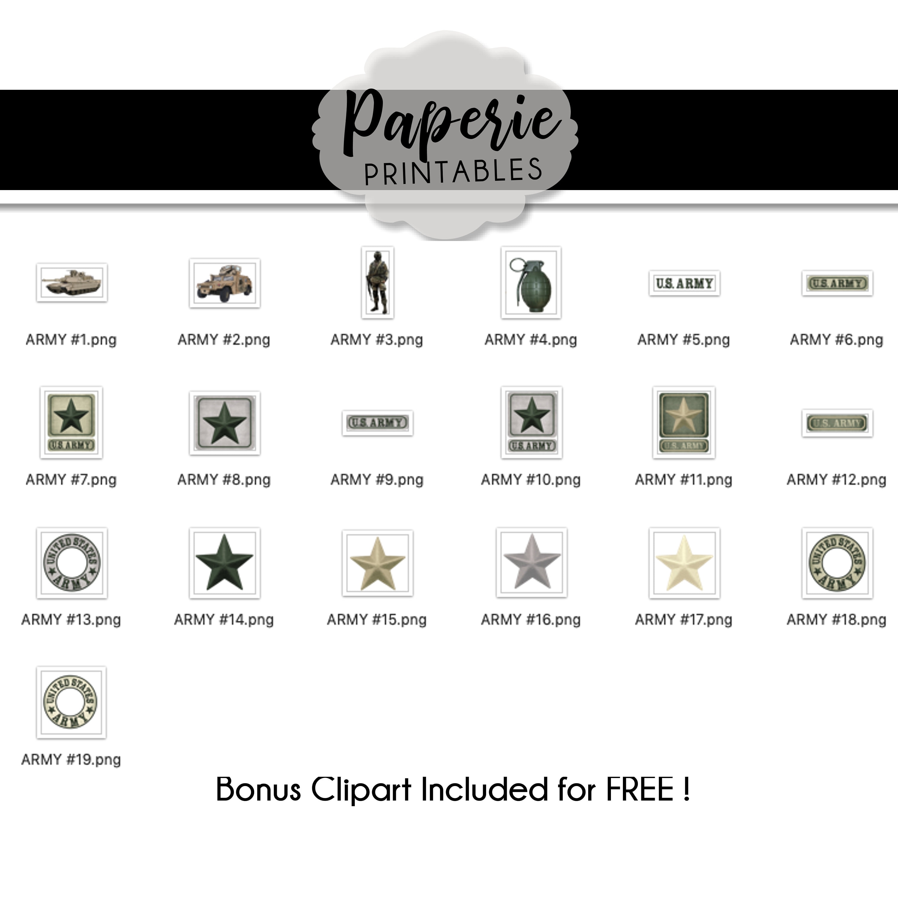 Army Camouflage Digital Paper Pack: Scrapbooking Clipart (digital ...