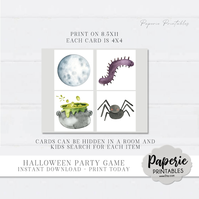 Editable Halloween Scavenger Hunt Game: Kids Printable (digital ...