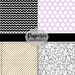 Light Purple, Gold Glitter & Black Pattern Digital Paper 12x12 Digital ...