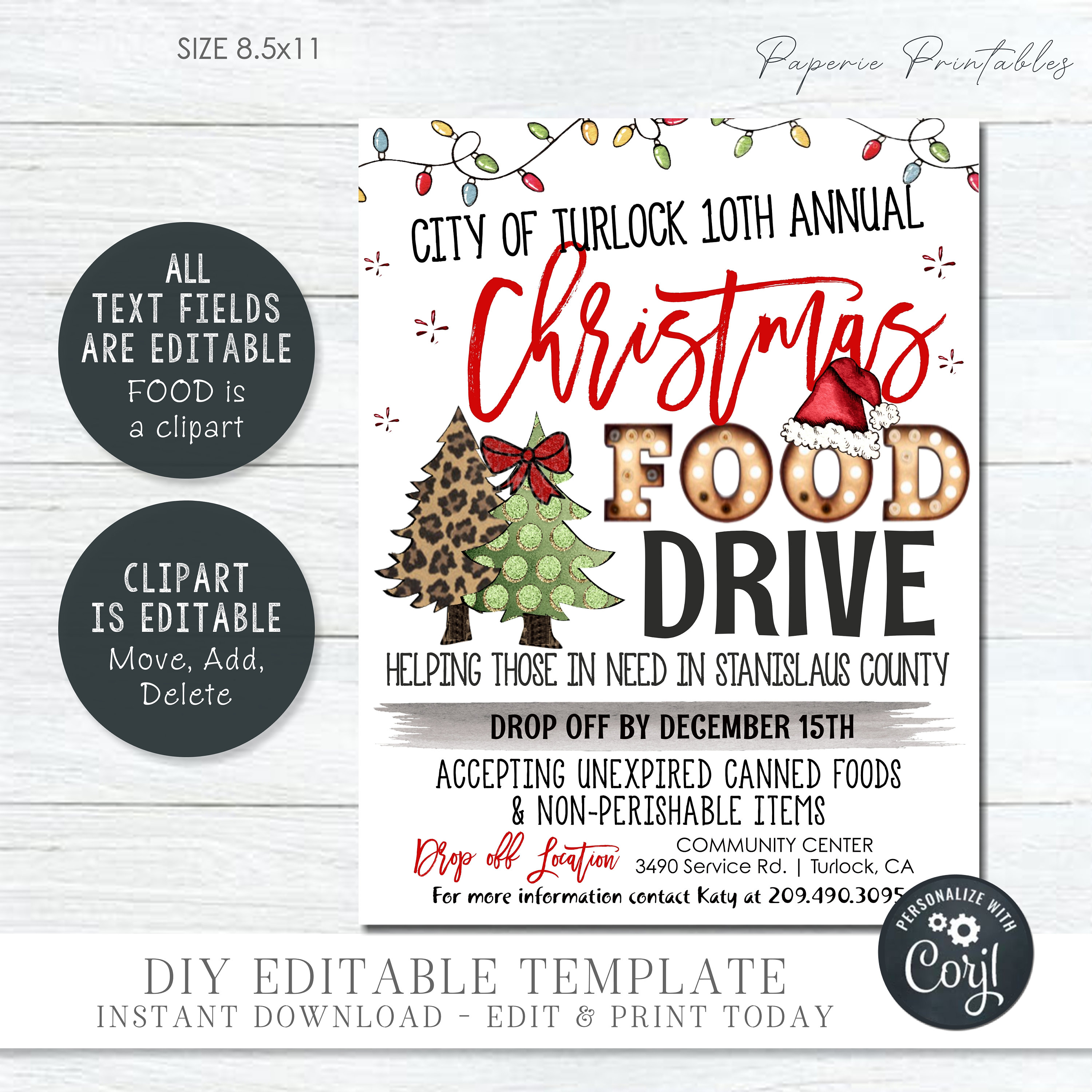 Christmas Food Drive Clipart