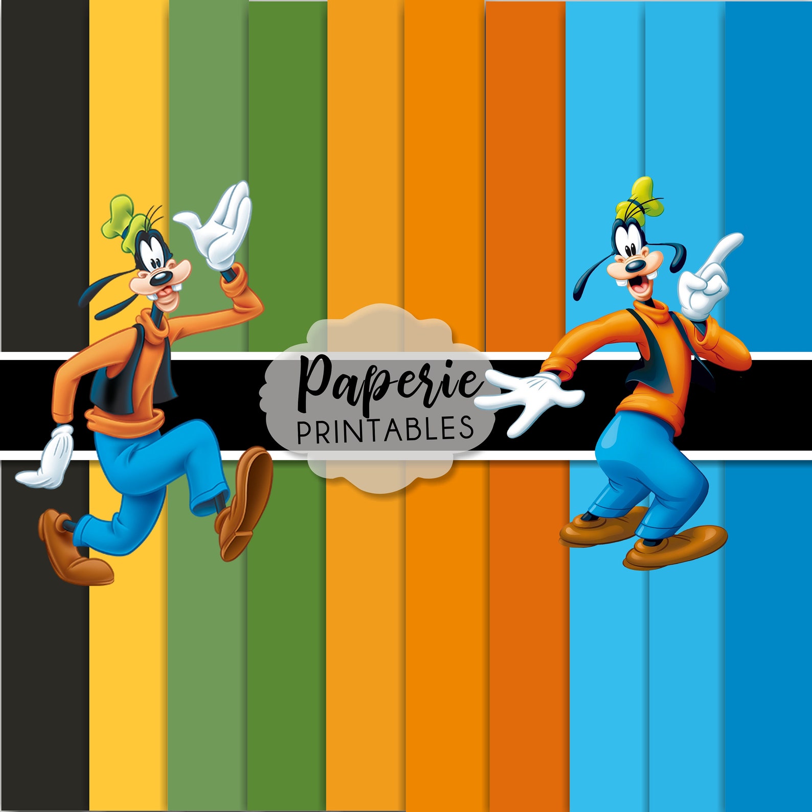 Goofy Digital Paper 8.5x11 Goofy Digital Scrapbooking | Etsy